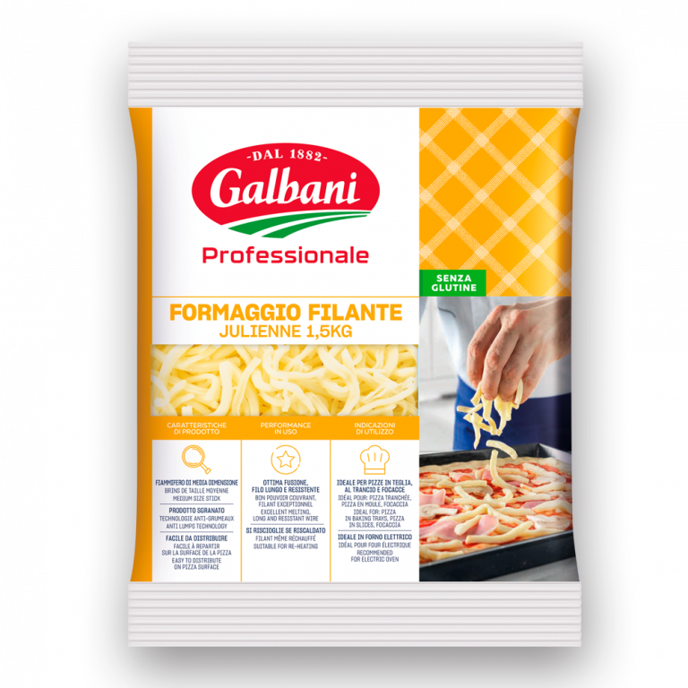Galbani Professionale Filante Julienne 1,5kg - Lactalis Foodservice Iberia
