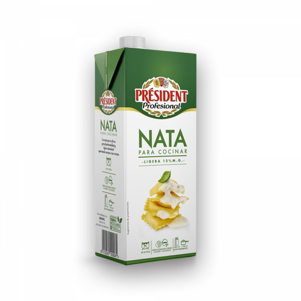 NATA UHT COCINA LIGERA PRÉSIDENT PROFESIONAL 12% MG BRIK 1L - Lactalis ...